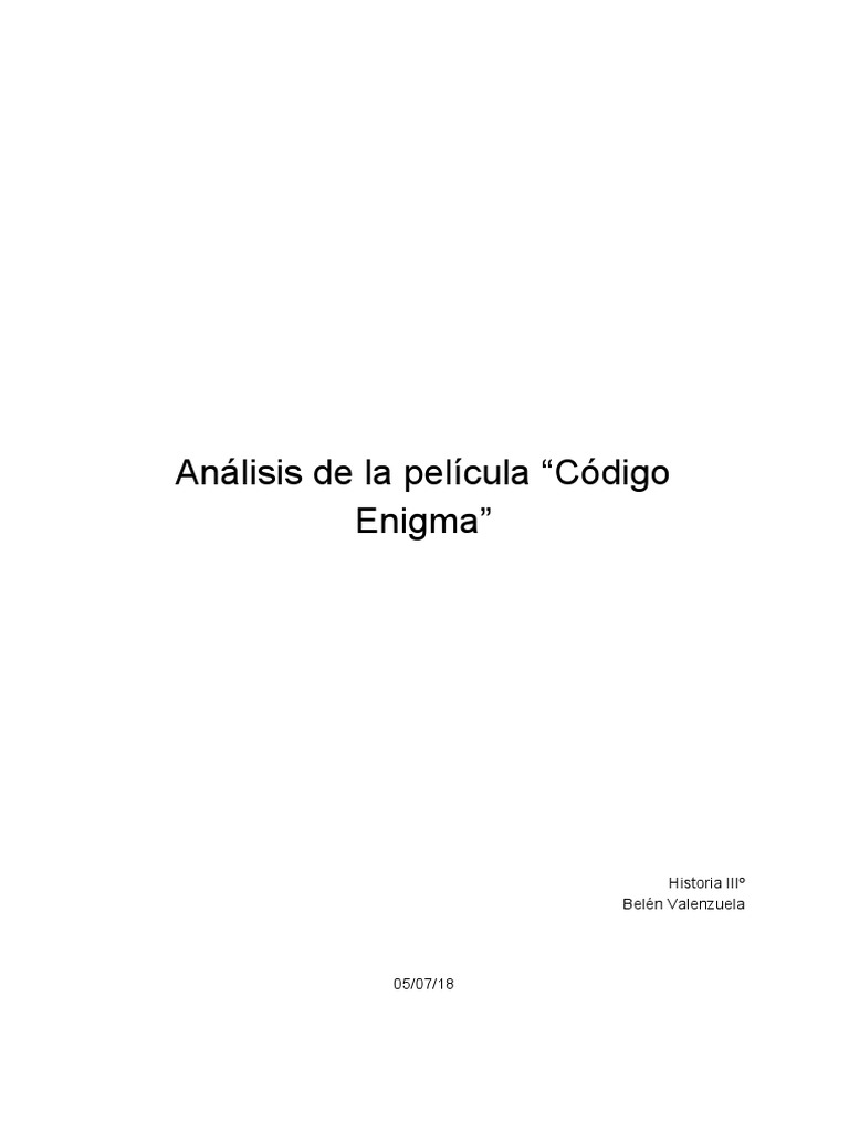 Analisis "Codigo Enigma" | PDF | Alan Turing | Segunda Guerra Mundial