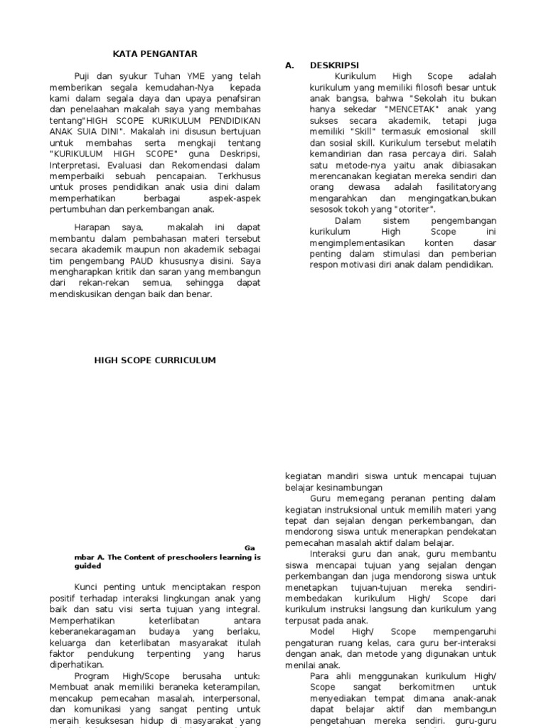 Kurikulum High Scope | PDF