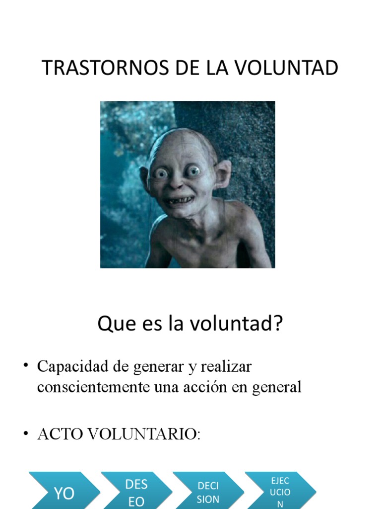 Trastornos de la Voluntad y Conducta | PDF | Psiquiatría | Psicología anormal