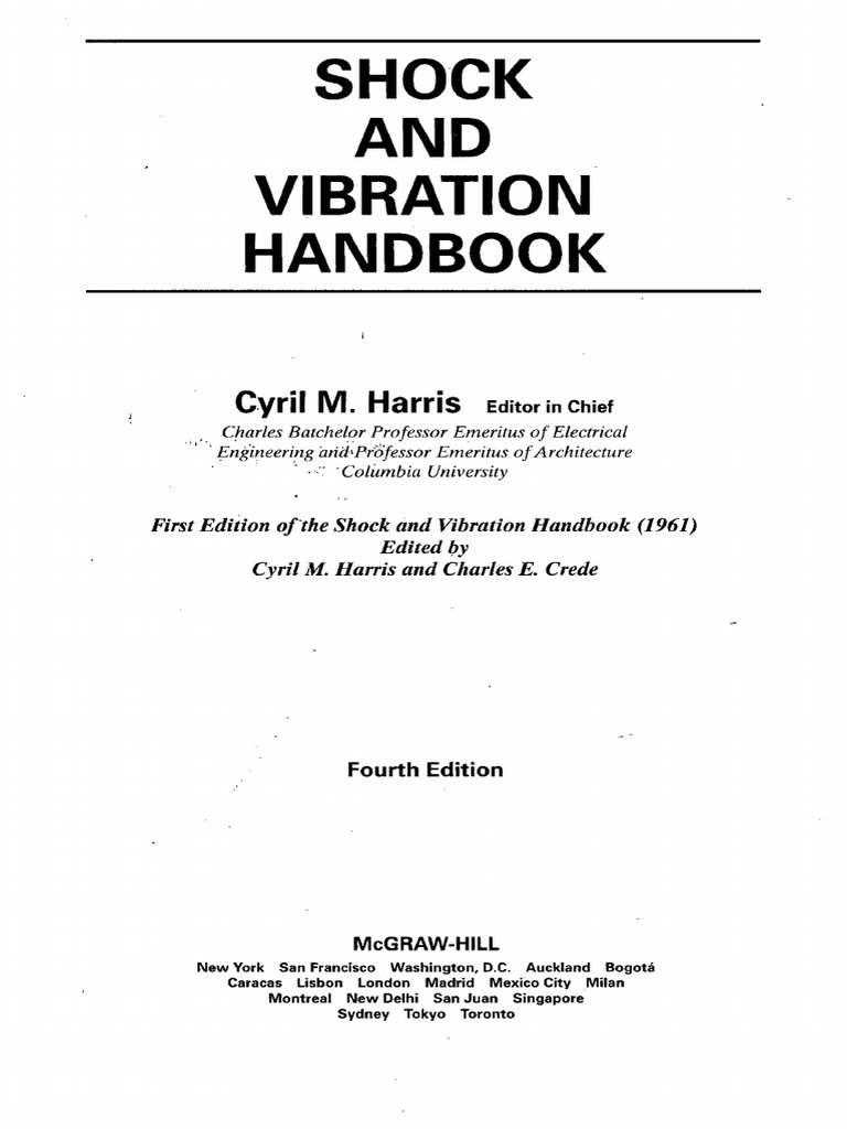 First Edition of The Shock and Vibration Handbook (1961) | PDF ...