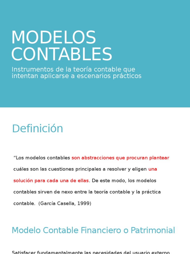 Modelos Contables | PDF | Contabilidad | Capital (economía)
