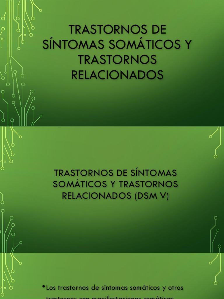 Trastornos Somaticos y Trastornos Relacionados | PDF | Ansiedad | Trastorno mental