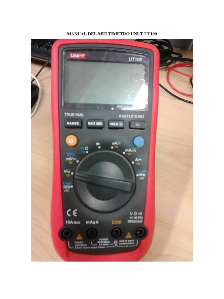 Manual Del Multimetro Unit | PDF | Diodo | Corriente eléctrica