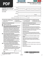 Carer Payment and - or Carer Allowance Medical Report (SA332a) For A ...