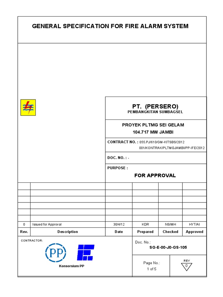 Fire and Gas Alarm System | PDF | Sensor | Specification (Technical ...