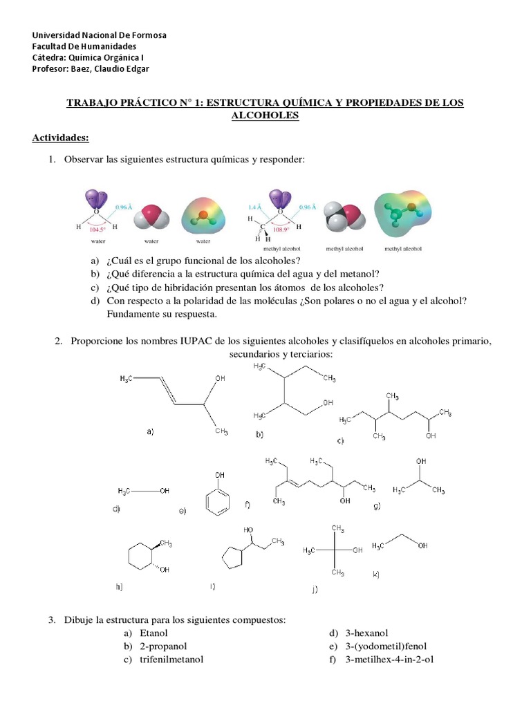 TP alcoholes | Alcohol | Compuestos químicos