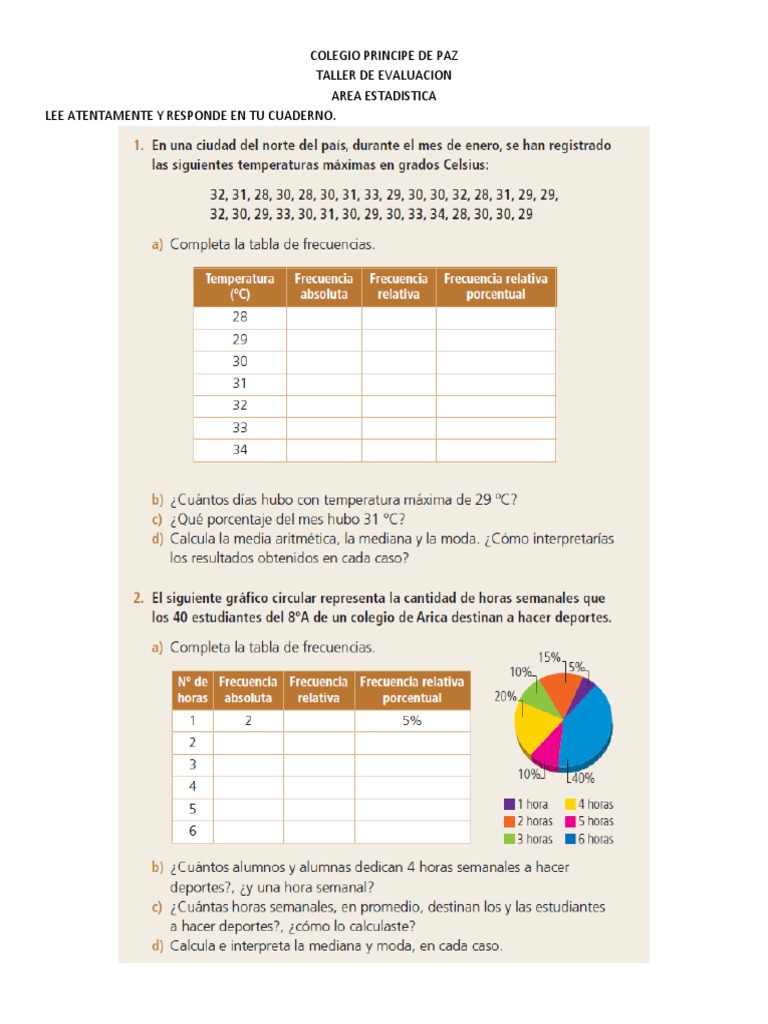 Act. Tabla de Frecuencia y Diagrama Circular | PDF