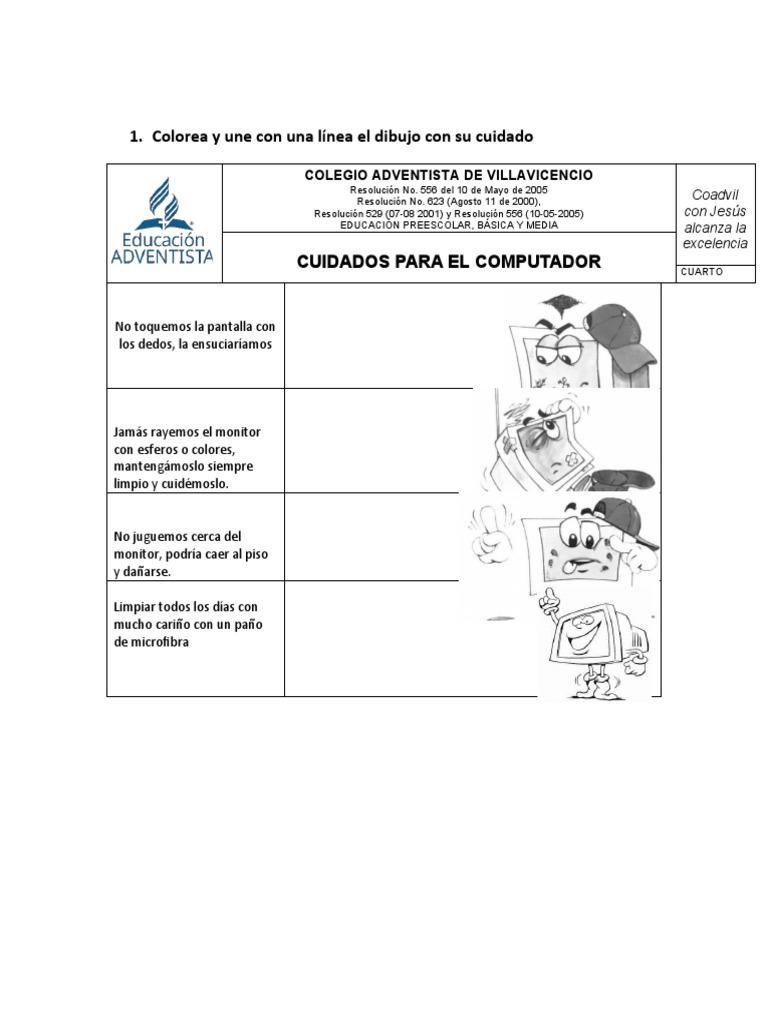 Cuidados del Monitor y Dibujo | PDF