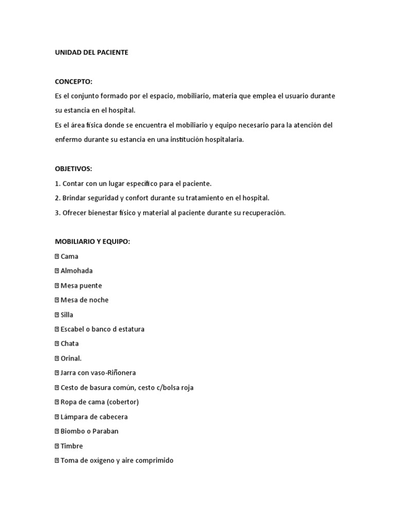 Unidad Del Paciente | PDF | Hospital | Historial médico
