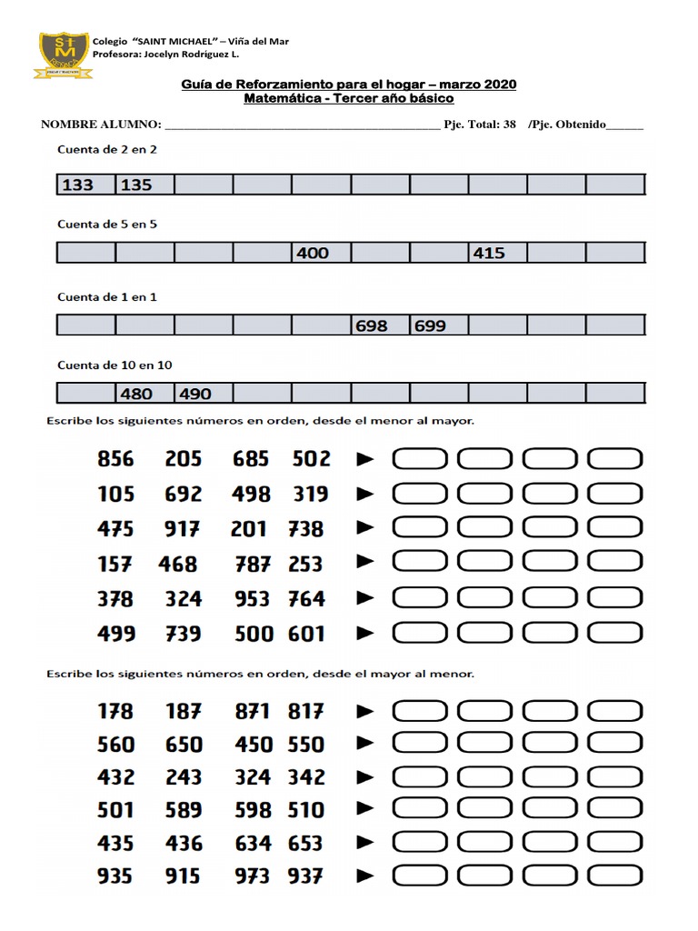 Matemática 3ro Básico Pdf