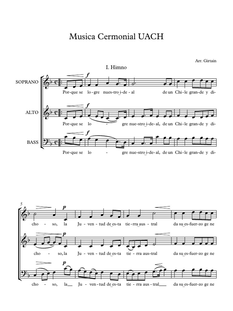 Himno UACH - Full Score PDF | PDF