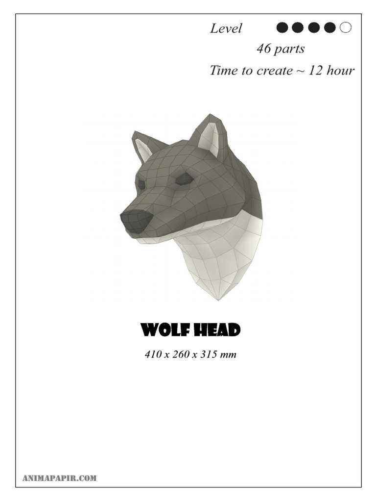 How To Make A Paper Wolf Head Polimind DIY Papercraft Templates And