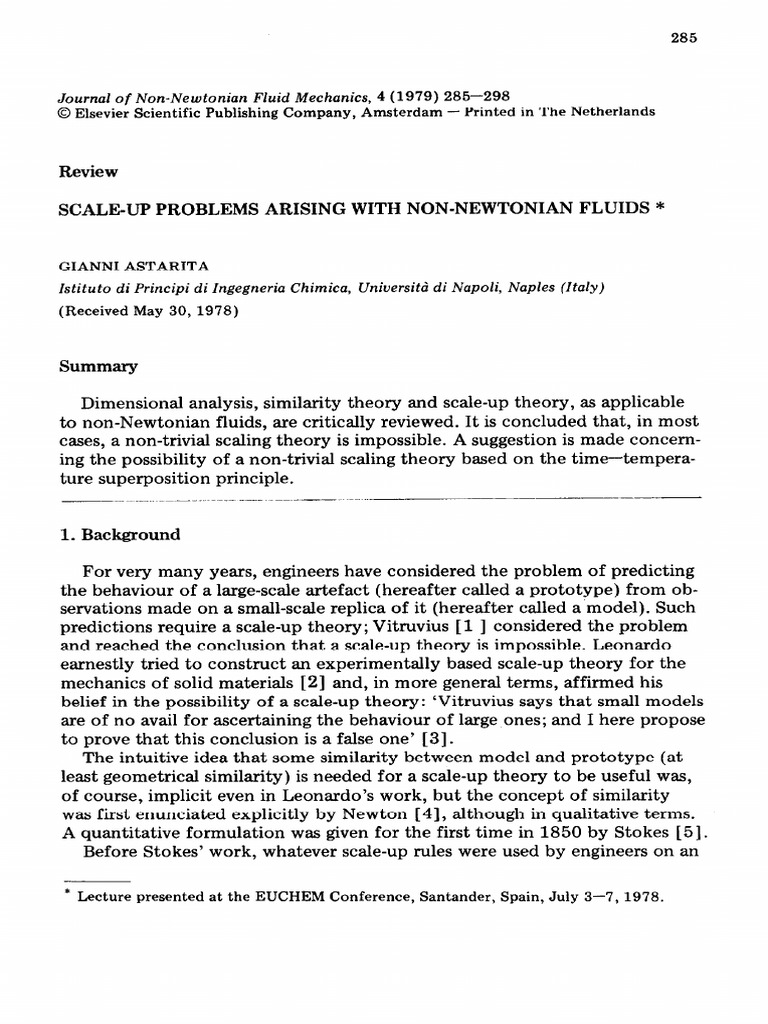 Scale-Up Challenges in Non-Newtonian Fluids | PDF | Viscosity | Shear ...