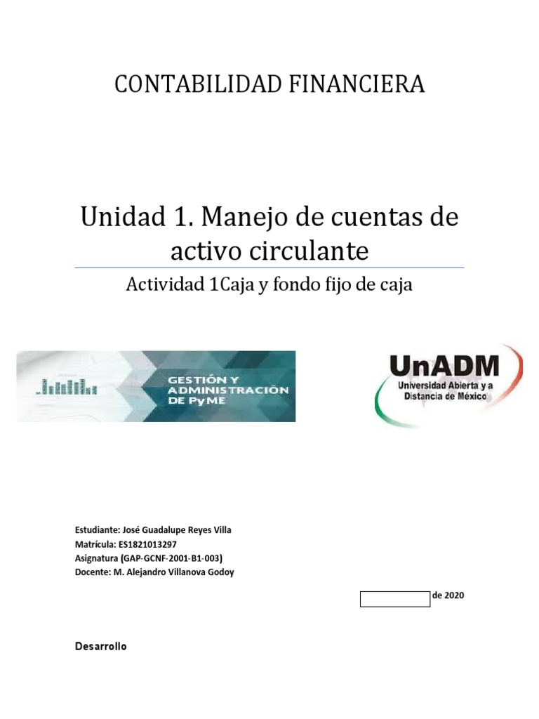 GCNF U1 A1 Jorv | PDF | Bienes | Dinero