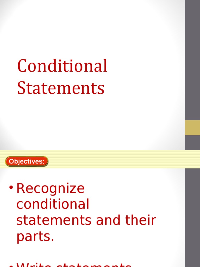 Conditional Statements | PDF