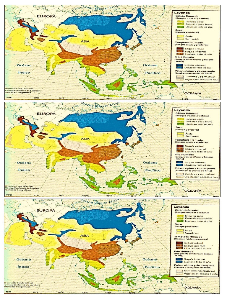 Mapa Climático de Asia para Los Alumnos | PDF