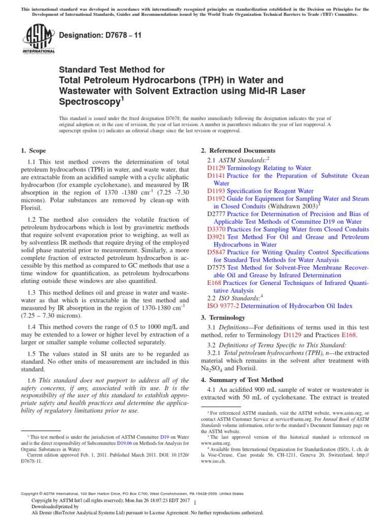 Astm D 7678-11 | Download Free PDF | Chromatography | Petroleum