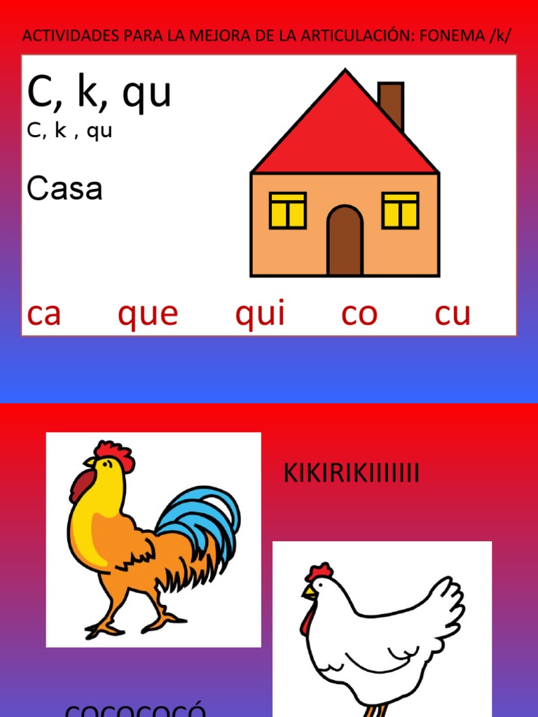 Actividades Mejora Fonema K | PDF | Poesía