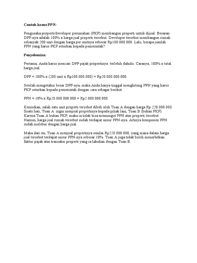 Contoh Kasus PPN | PDF