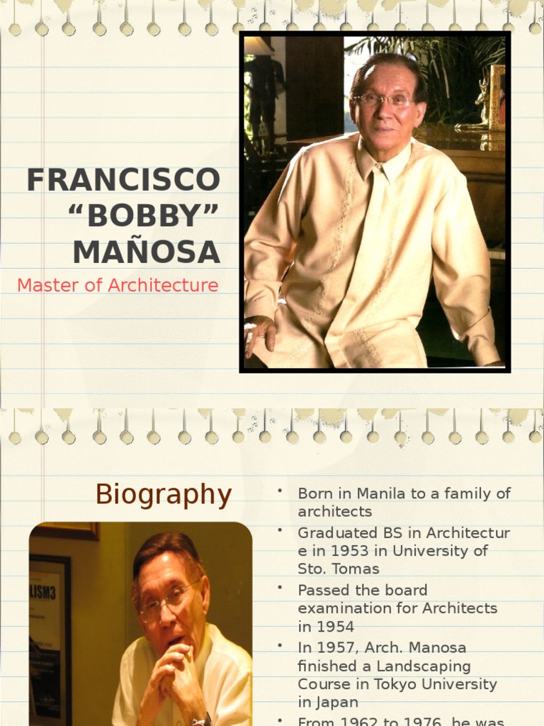 Francisco "Bobby" Mañosa: Architect Extraordinaire | PDF | Philippines
