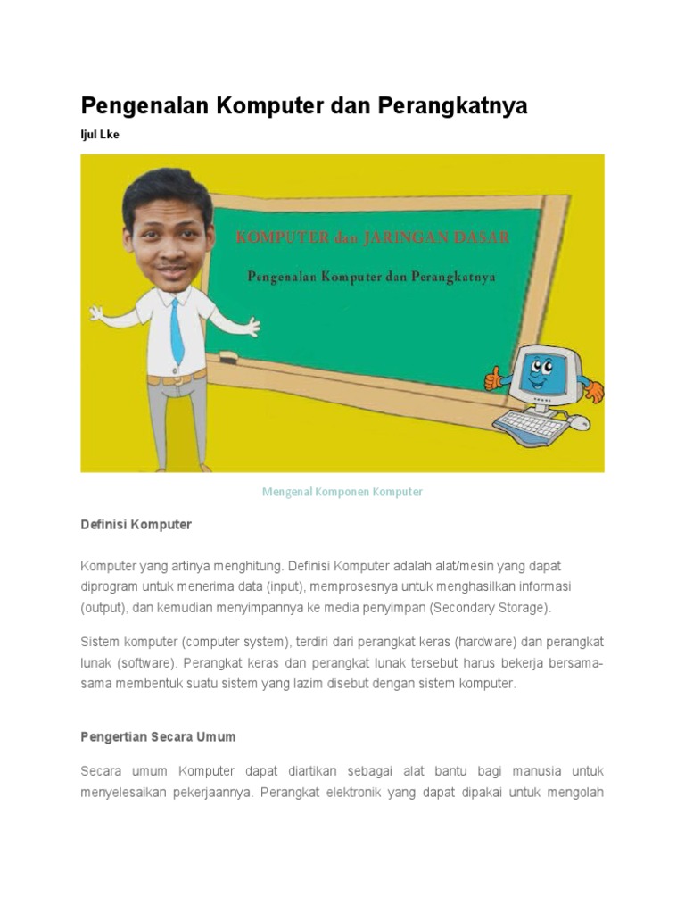 Pengenalan Komputer Dan Perangkatnya | PDF
