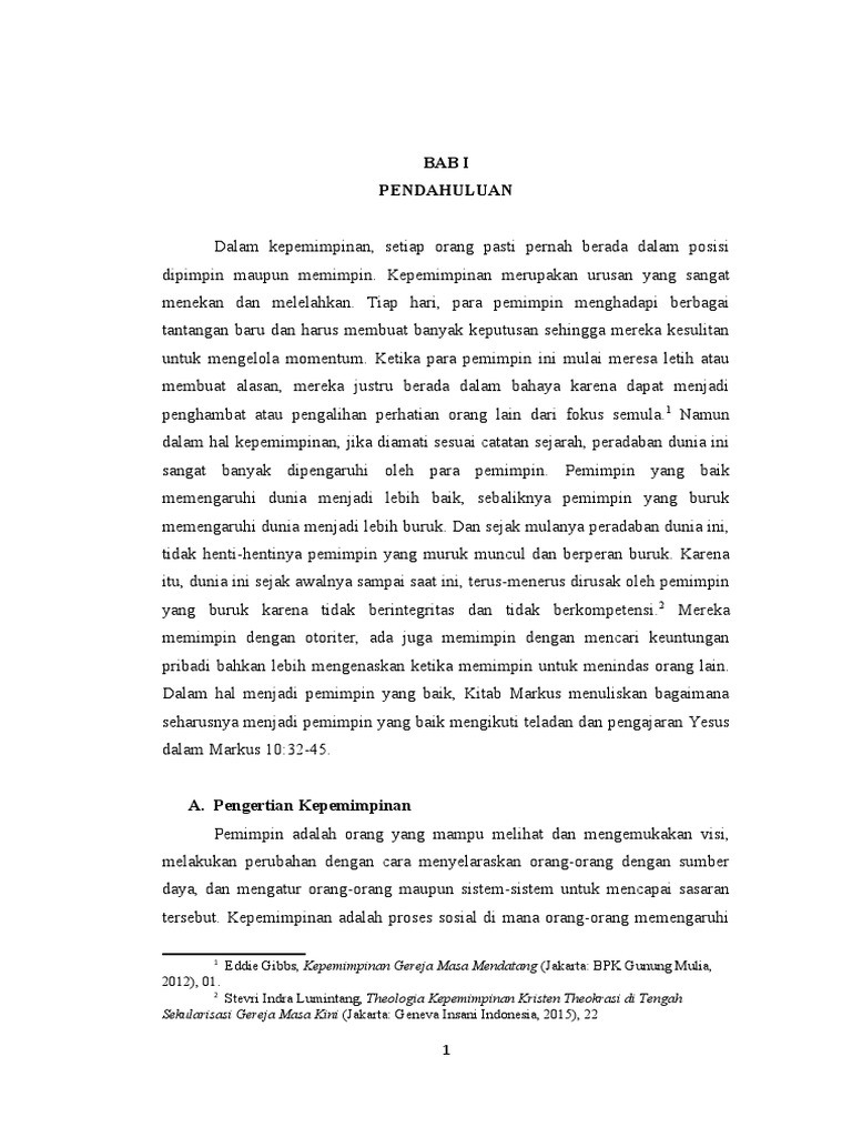 Makalah Kepemimpinan Kristen | PDF