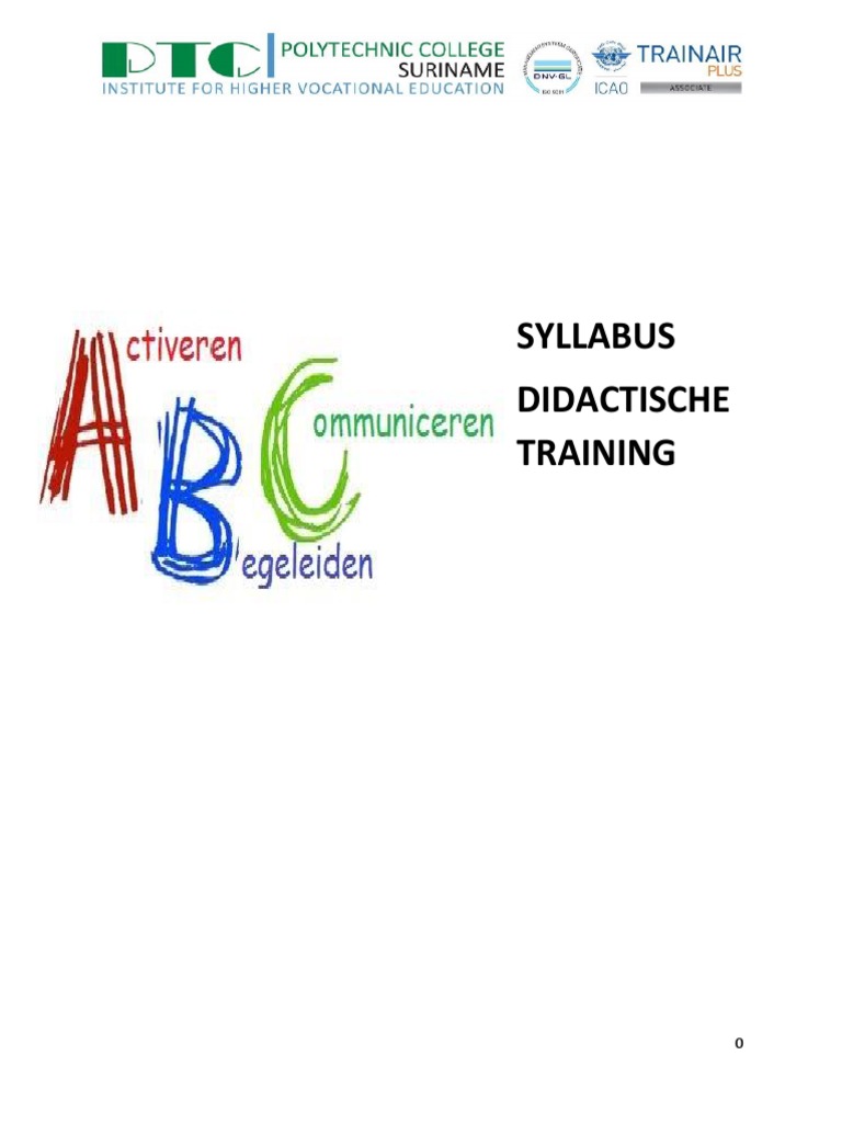 DT PTC Syllabus Didactiek PDF | PDF
