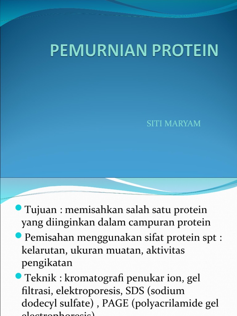 Pemurnian Protein | PDF