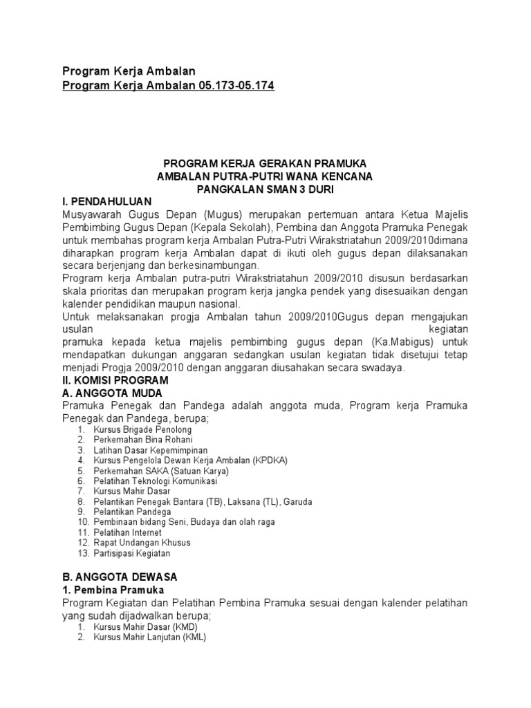 Contoh Proker | PDF