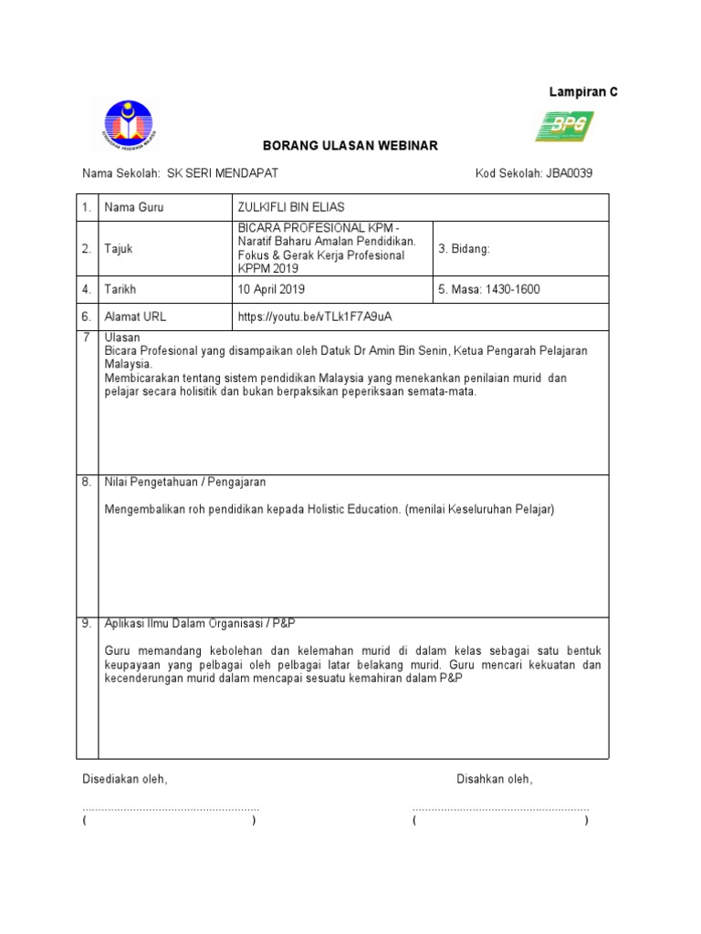 Ulasan WEBINAR GB | PDF