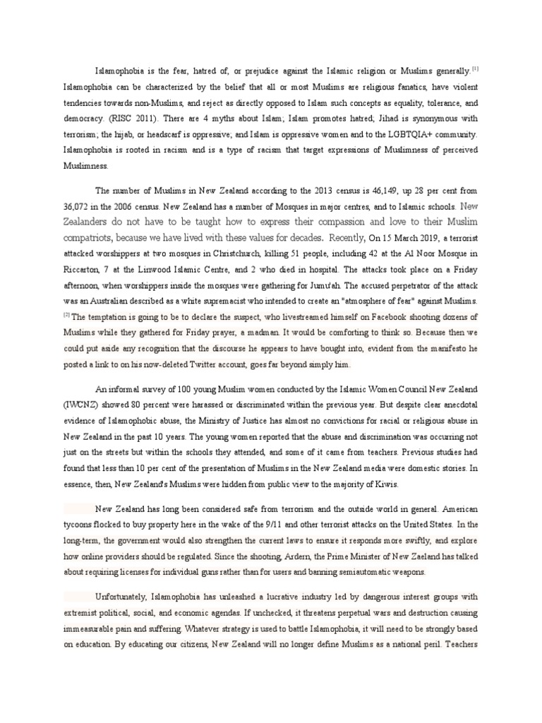 Position Paper | PDF | Islamophobia | Discrimination & Race Relations