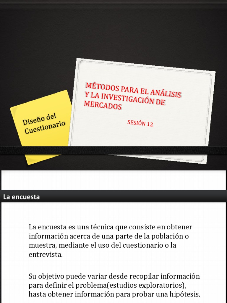 Diseño Del Cuestionario | PDF | Cuestionario | Metodología de encuesta