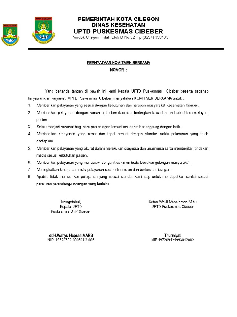 Pernyataan Komitmen | PDF