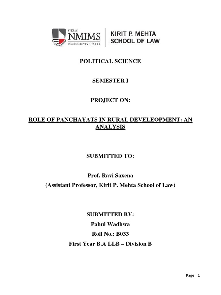 Panchayati Raj and 73rd Amendment Act | PDF | Government Of India ...