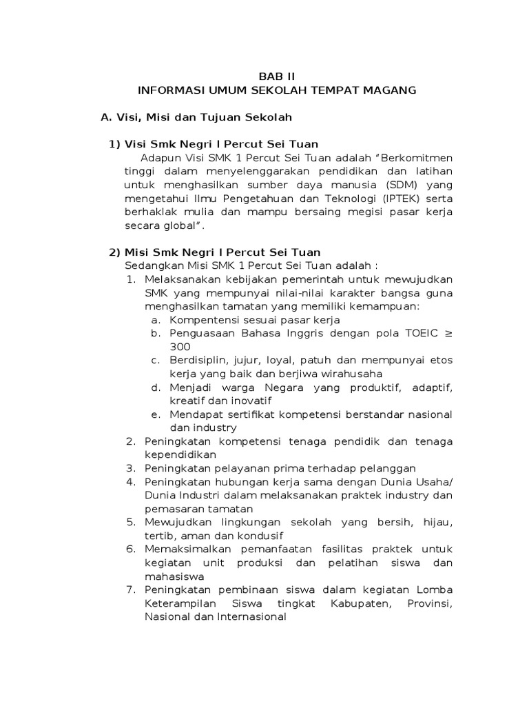 Bagian Tugas Laporan Magang BAB II | PDF