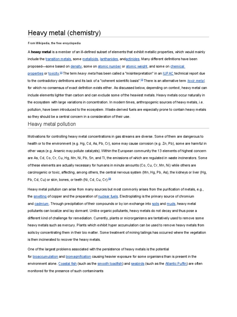 Understanding Heavy Metals and Pollution | PDF | Cadmium | Metals