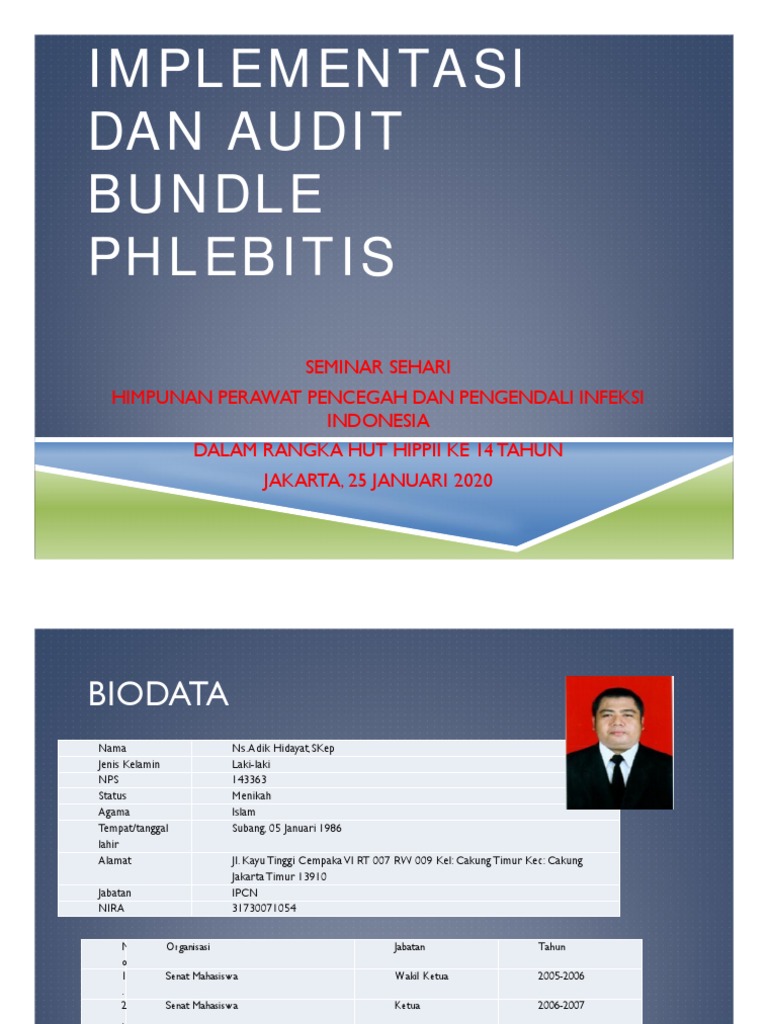 Implementasi Dan Audit Bundle Phlebitis | PDF