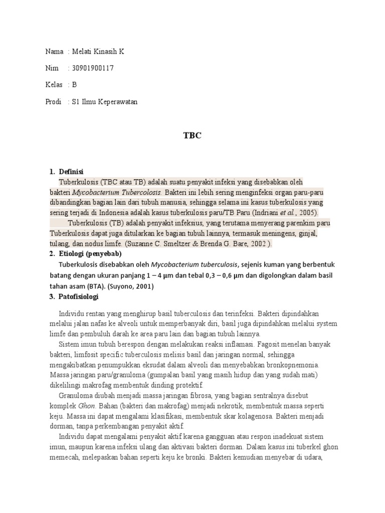 Tugas Idk TBC BPH Kinkin | PDF