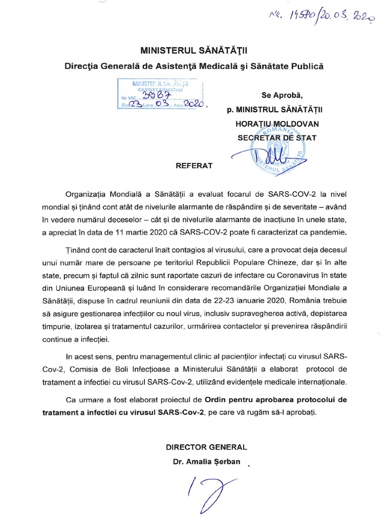 Schema de Tratament - Protocol Spitale | PDF