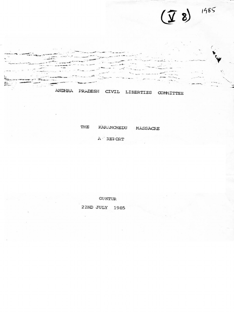 Karamchedu Massacre | PDF