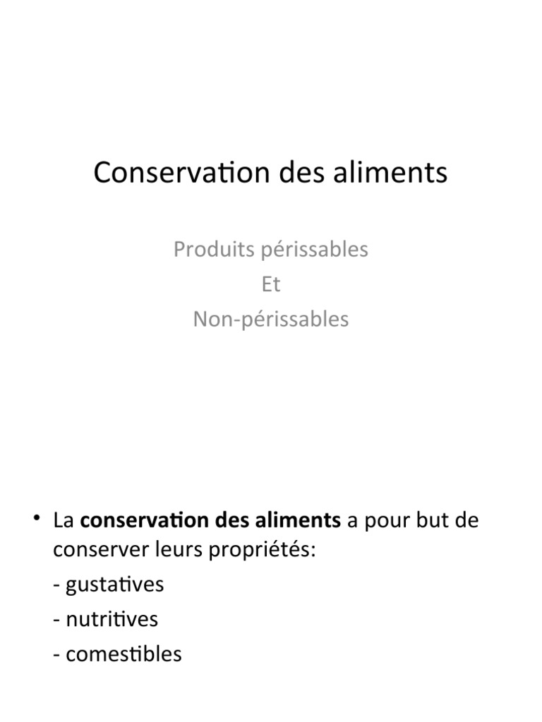 Conservation Aliments | PDF | Livres de cuisine, nourriture et vin