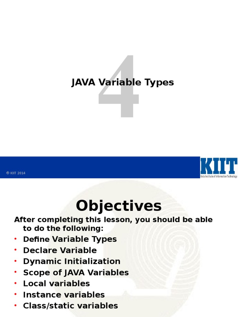 Java Programming Lesson 4 Pdf Variable Computer Science