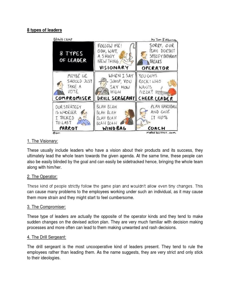 8 Types of Leaders | PDF