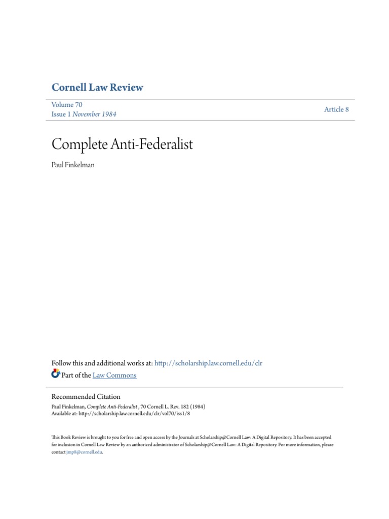 Complete Anti-Federalist Papers PDF | PDF | Ratification | The ...