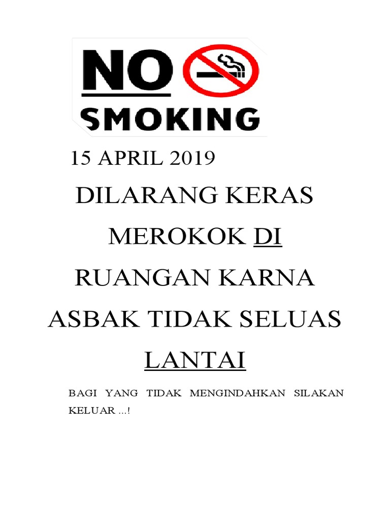 Larangan Merokok di Ruangan | PDF