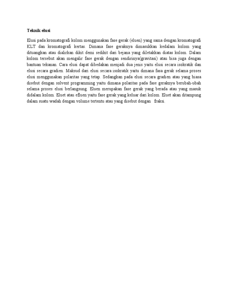 Teknik Elusi CC | PDF