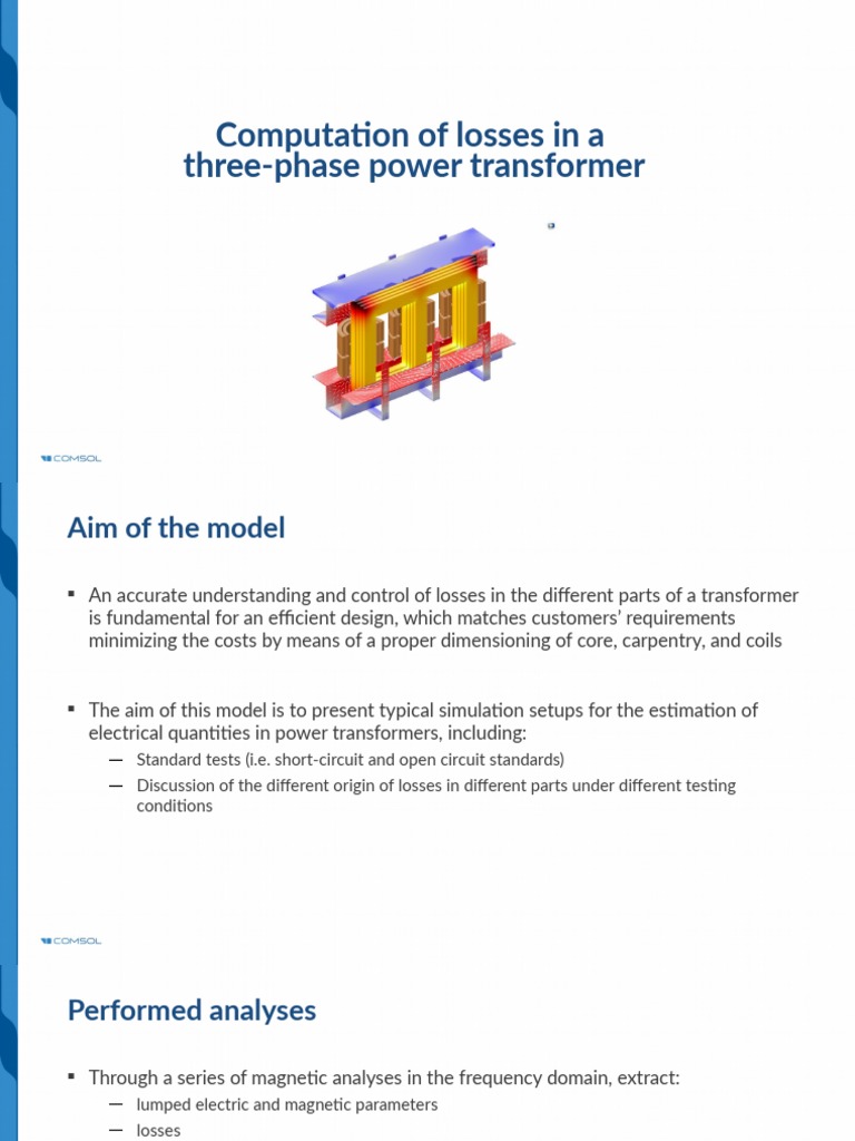 Computation Losses in Three Phase Power Transformer 55 | PDF | Inductor ...
