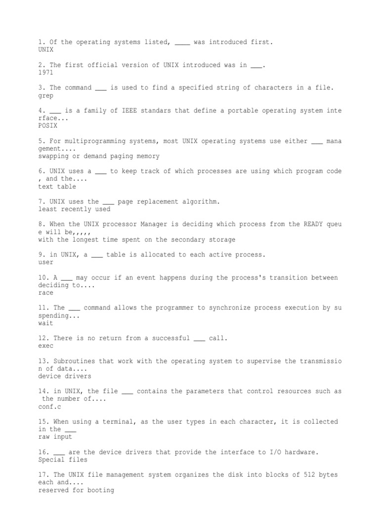 OS Concepts Test 7 | PDF | Operating System | Process (Computing)