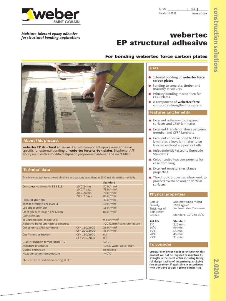 Webertec EP Structural Adhesive Guide | PDF | Adhesive | Epoxy