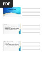 Health Education Lecture Notes Overview | PDF | Behavior | Behavioural ...